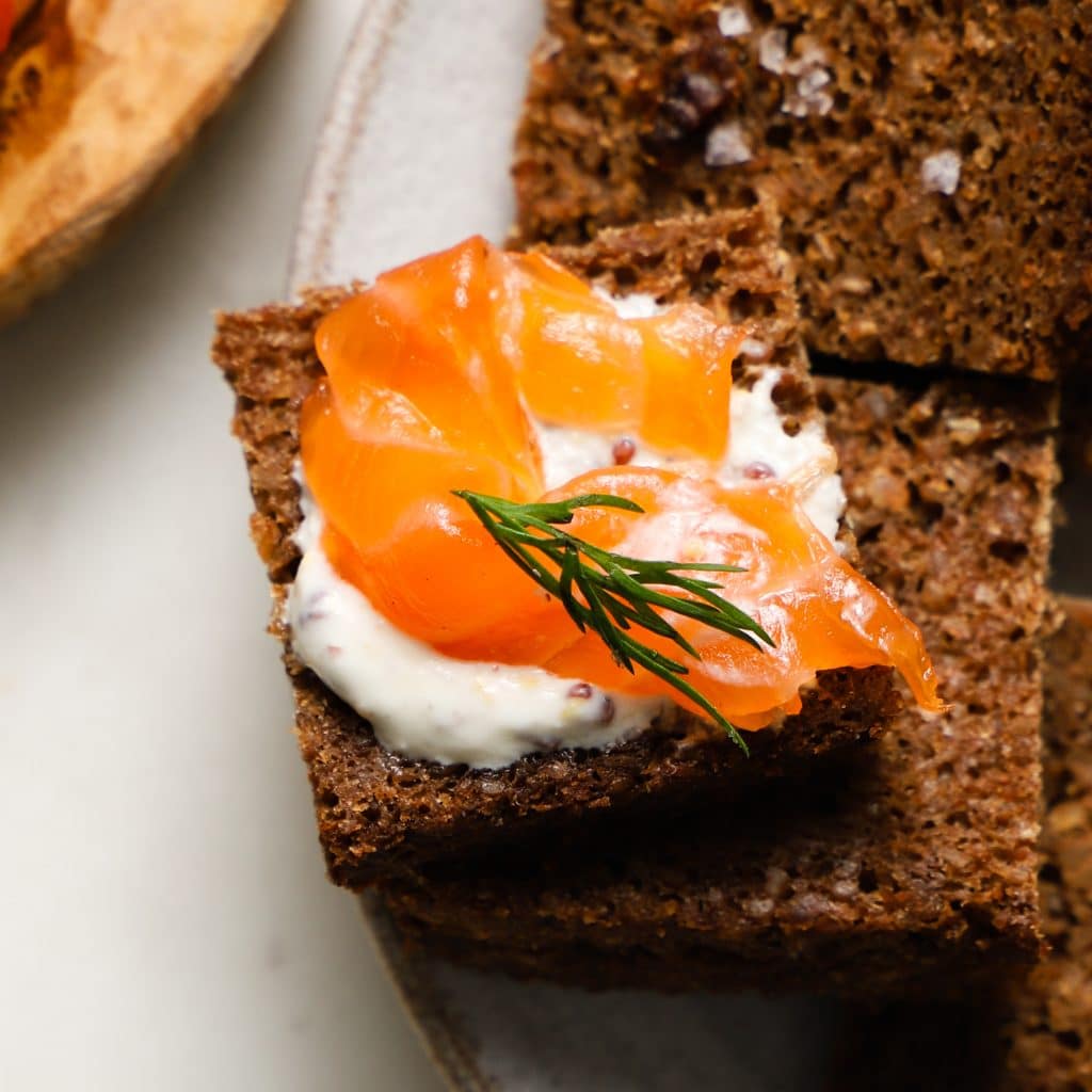 Dill Cured Gravlax with a Mustard Horseradish Sauce | Lindsey Eats