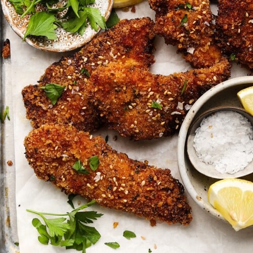 Crispy Chicken Schnitzel Recipe | Lindsey Eats