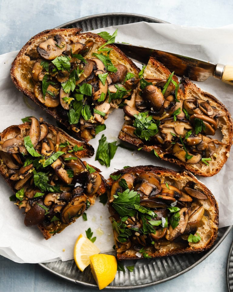 Mushroom Toasts | Lindsey Eats