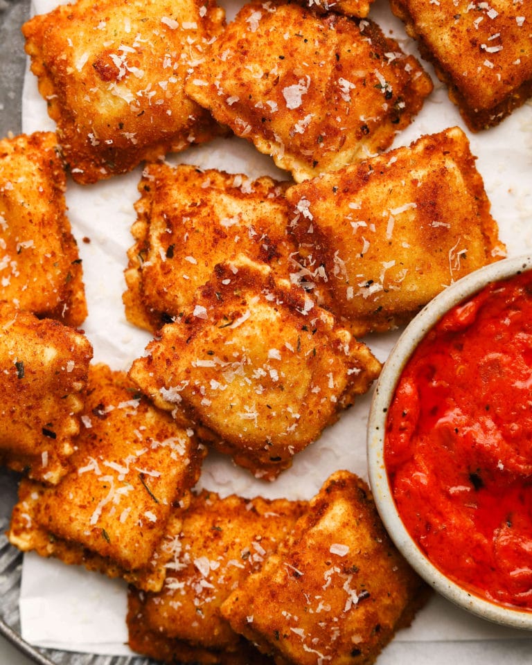 Toasted Ravioli with Vodka Sauce | Lindsey Eats