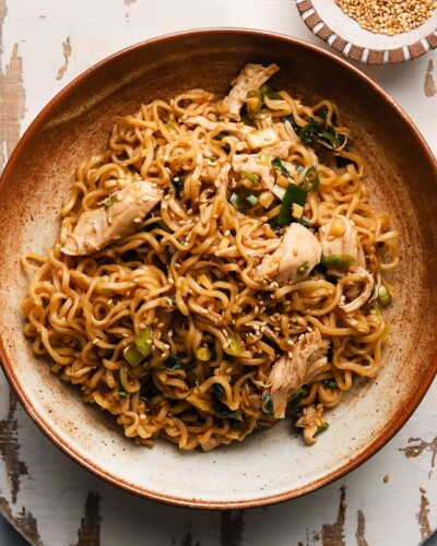Ginger Scallion Chicken Ramen Noodles | Lindsey Eats