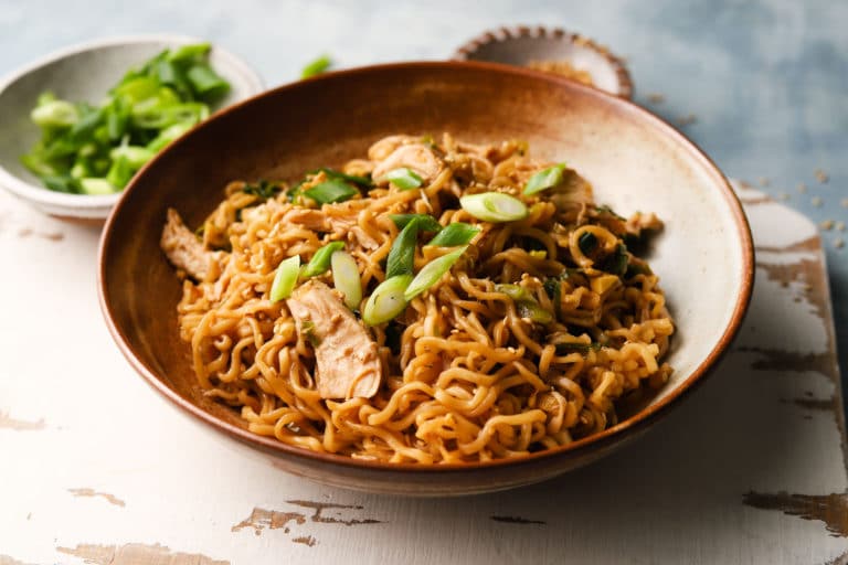 Ginger Scallion Chicken Ramen Noodles | Lindsey Eats