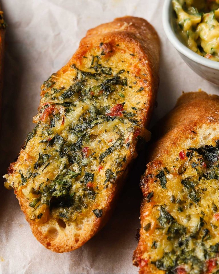 Herb and Calabrian Chili Garlic Bread | Lindsey Eats