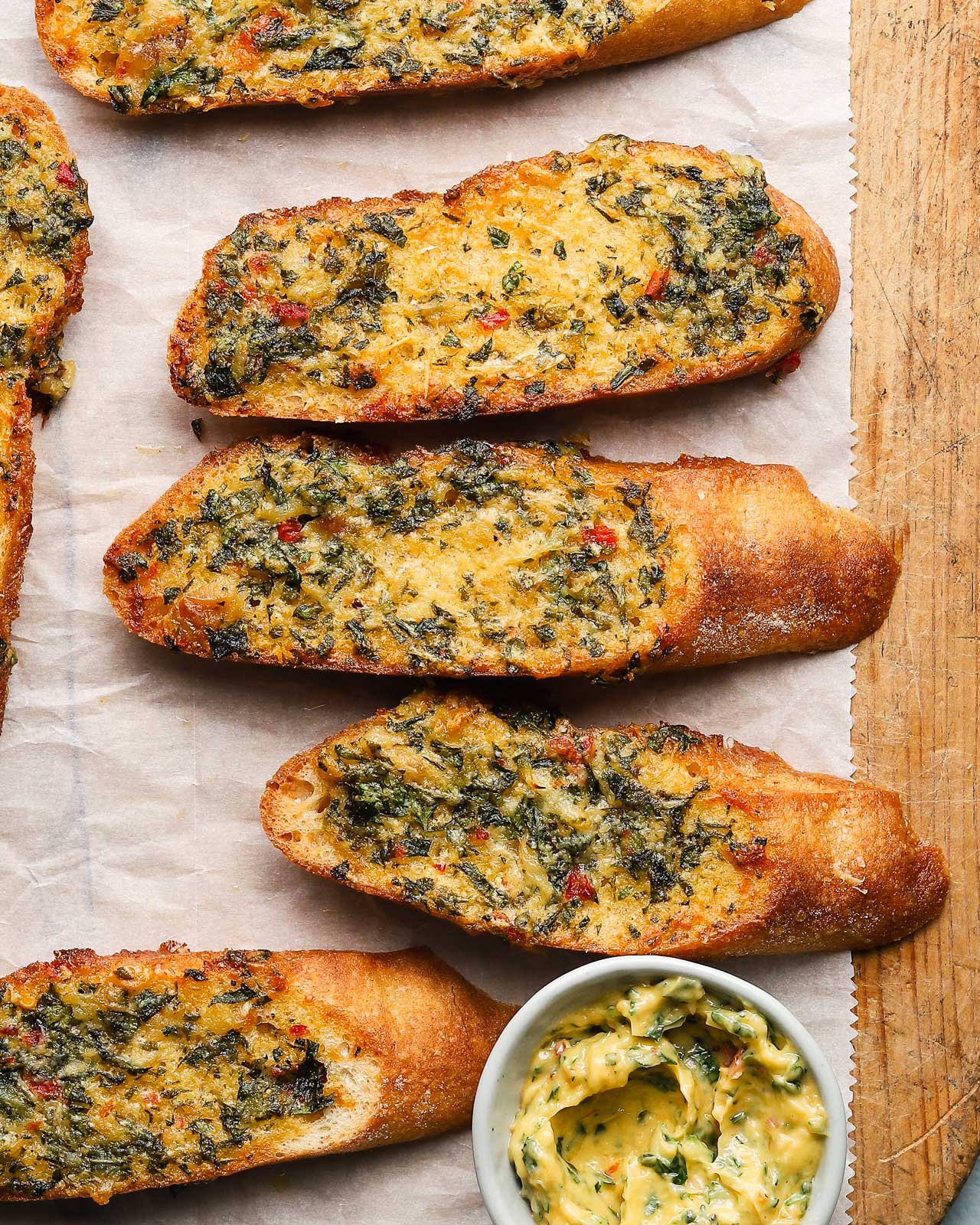 Herb and Calabrian Chili Garlic Bread | Lindsey Eats