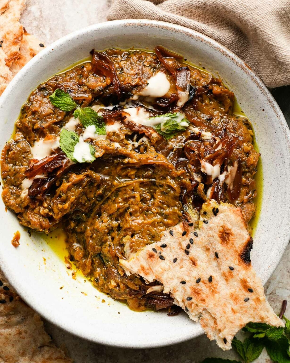Kashke Bademjan (Persian Eggplant Dip) | Lindsey Eats