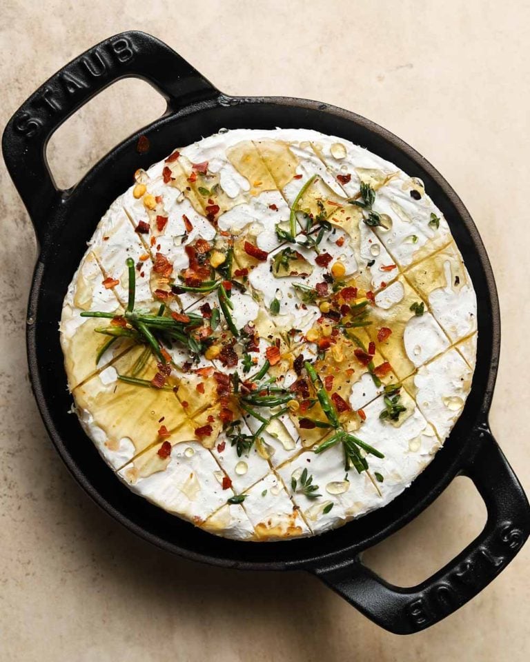 Baked Camembert with Honey and Chili Flakes | Lindsey Eats