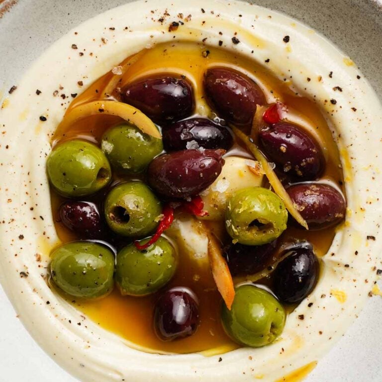 Roasted Olives with Feta, Garlic & Citrus | Lindsey Eats