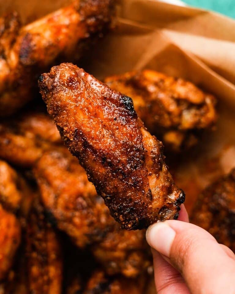 Old Bay Brown Butter Buffalo Grilled Wings | Lindsey Eats