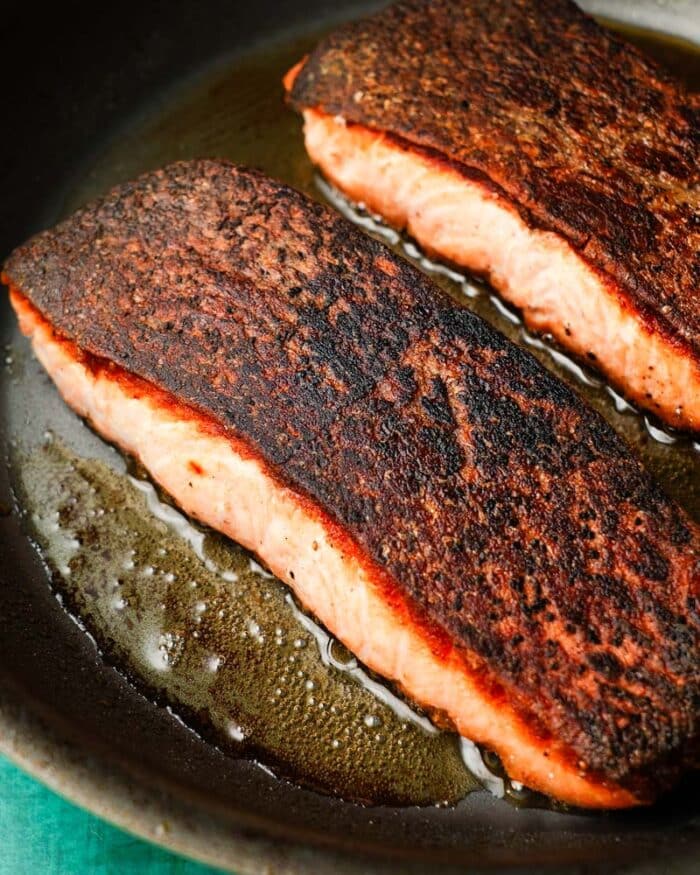 Perfect Crispy Skin Salmon | Lindsey Eats