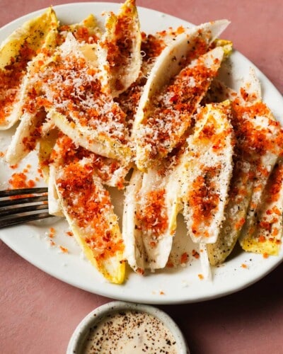 Endive Caesar Salad with Harissa Breadcrumbs | Lindsey Eats