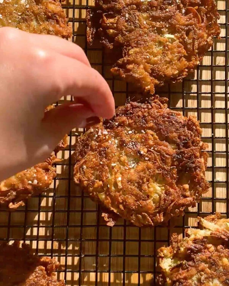 The Best Crispy Potato Latkes Recipe | Lindsey Eats