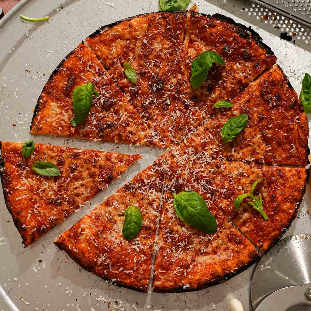 Crispy Bar-Style Pizza Recipe | Lindsey Eats