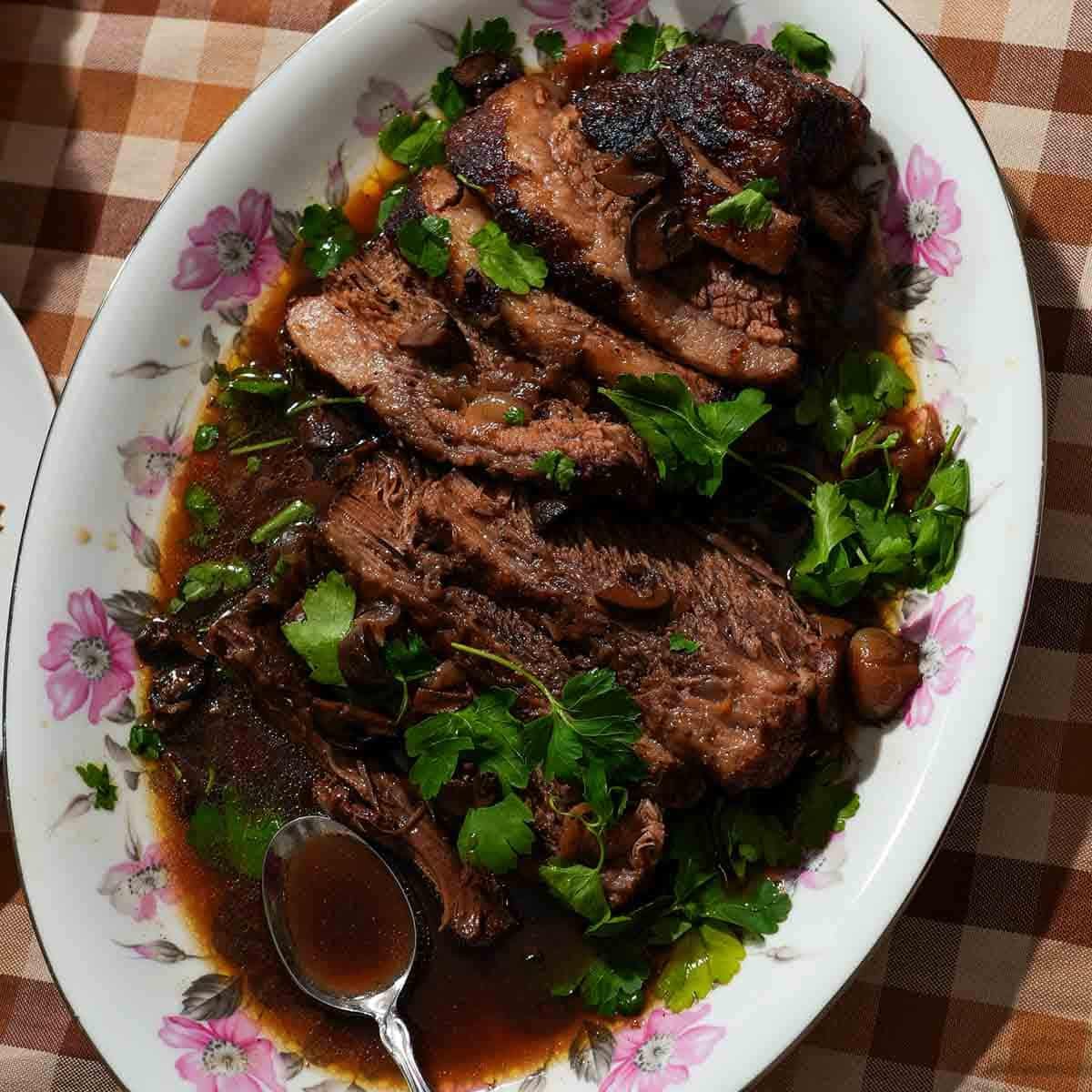 Traditional Jewish Beef Brisket (In the Oven) | Lindsey Eats