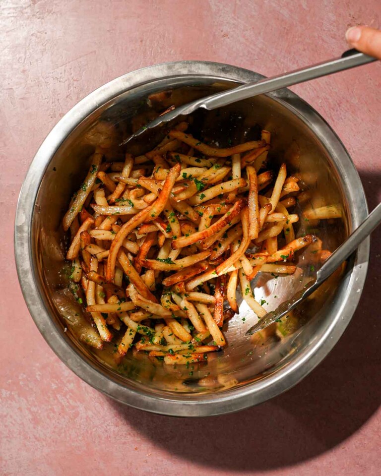 Easy Crispy Parmesan Truffle Fries | Lindsey Eats